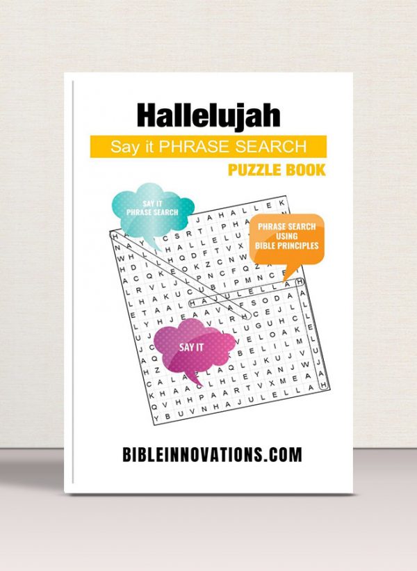 "Hallelujah" - Say It Praise Search Puzzle Book - www.BibleInnovations.com